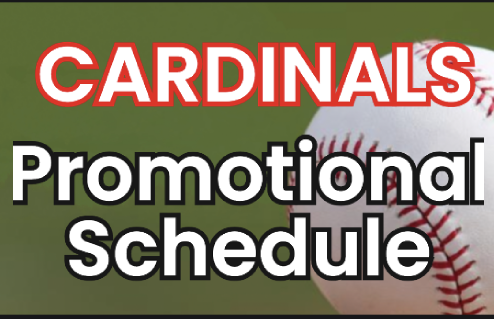 Cardinals release 2025 promotional schedule - News from Rob Rains ...