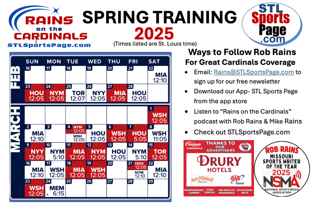 Cardinals announce Spring Training 2025 television and radio schedule ...