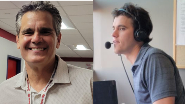 Chip Caray and Stefan Caray call spring training Breakout Game on ...