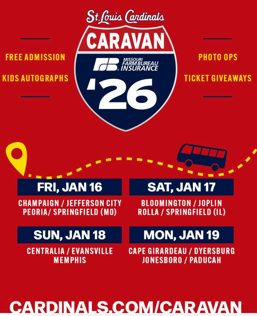 Stops for the Cardinals Caravan 2026 - News from Rob Rains ...